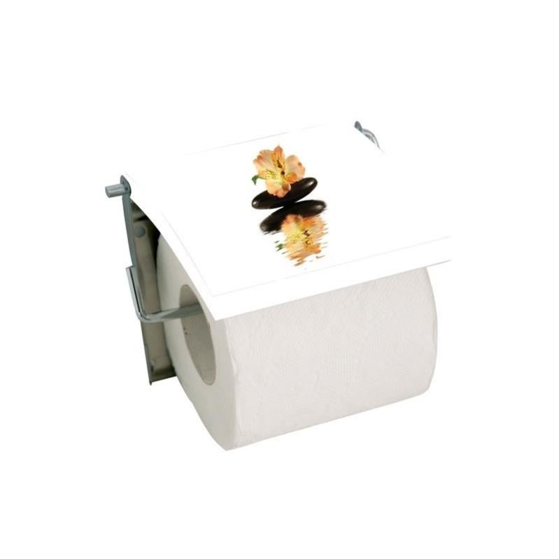 Porte Rouleau Papier Wc Mural MDF & Inox MANILLA Blanc MSV | Leroy Merlin