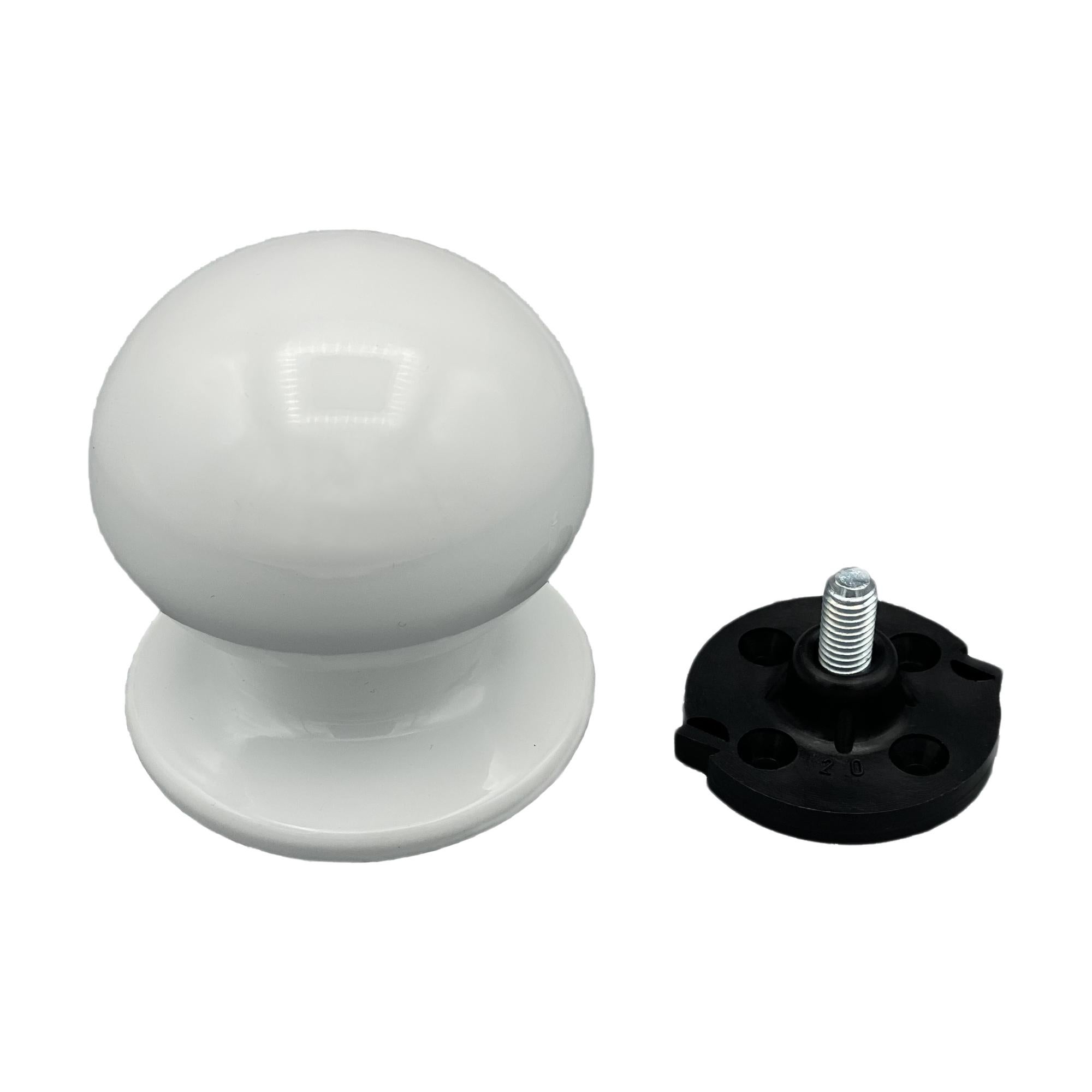 Pomelli fisso, di tiraggio porta, in alluminio BIANCO RAL 9010, con ...