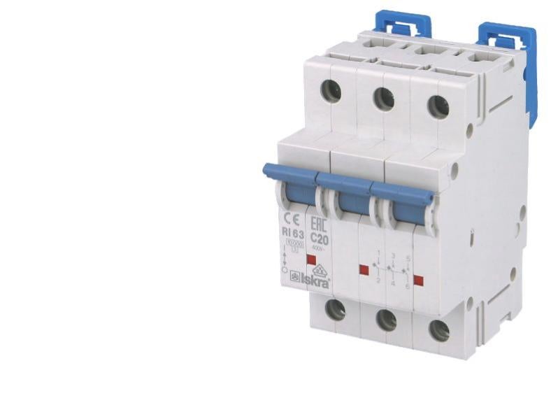 Disjoncteur Tripolaire Modulaire 20a Courbe C Iskra | Leroy Merlin