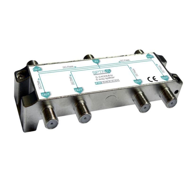 Répartiteur télévision - 6 sorties - ulb - 5-2400 mhz - fracarro sptr6 ...