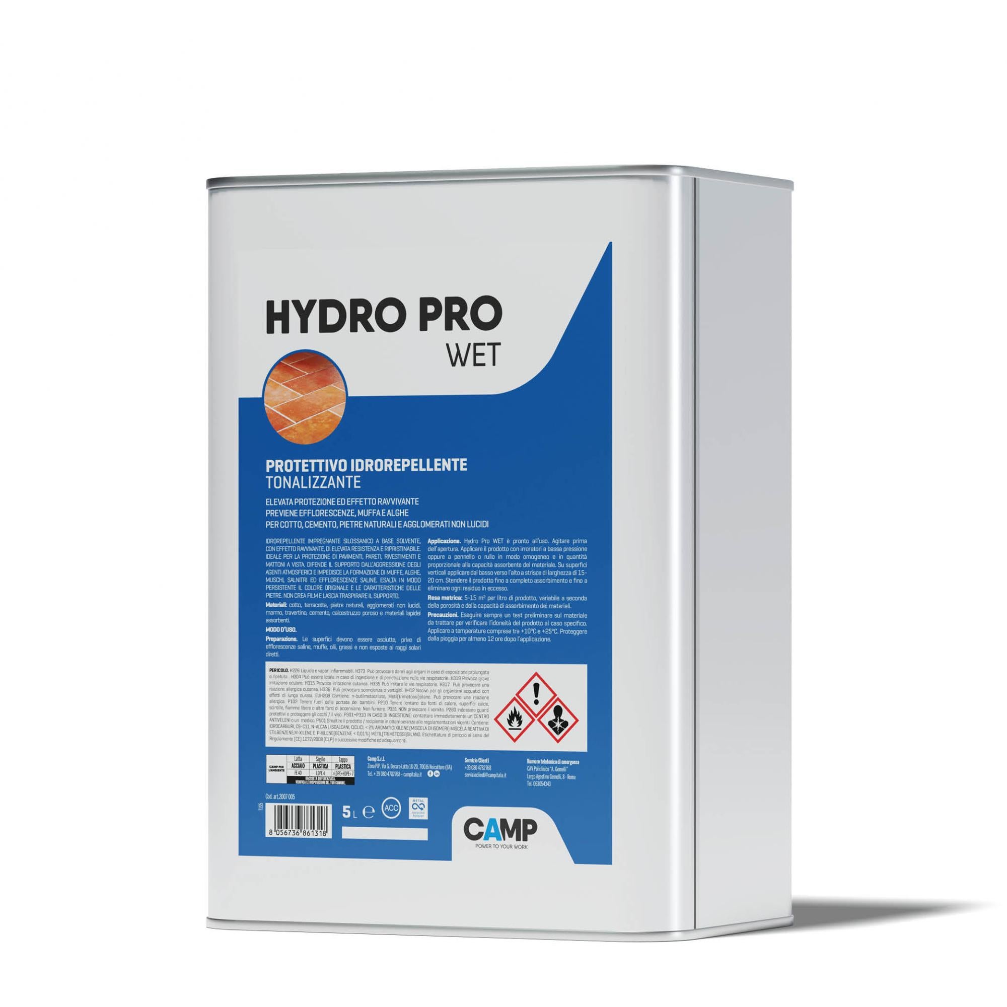 Camp HYDRO PRO WET, Tratamiento tonificante hidrófugo para terracota ...
