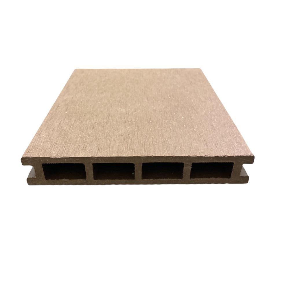 Pack de 10 lamas de composite marrón 24x140x2300 mm (3,22 m2) | Leroy ...
