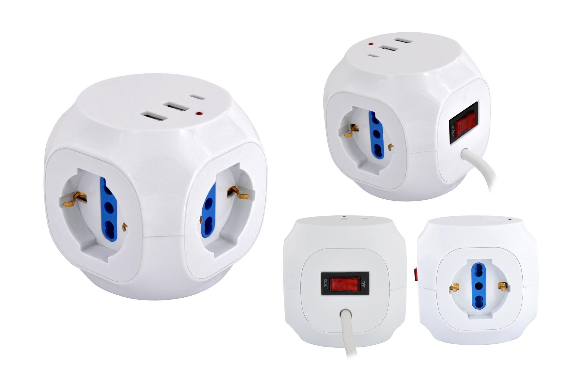 Propart PEM1086-W Multipresa da scrivania e tavolo 3 posti presa ...