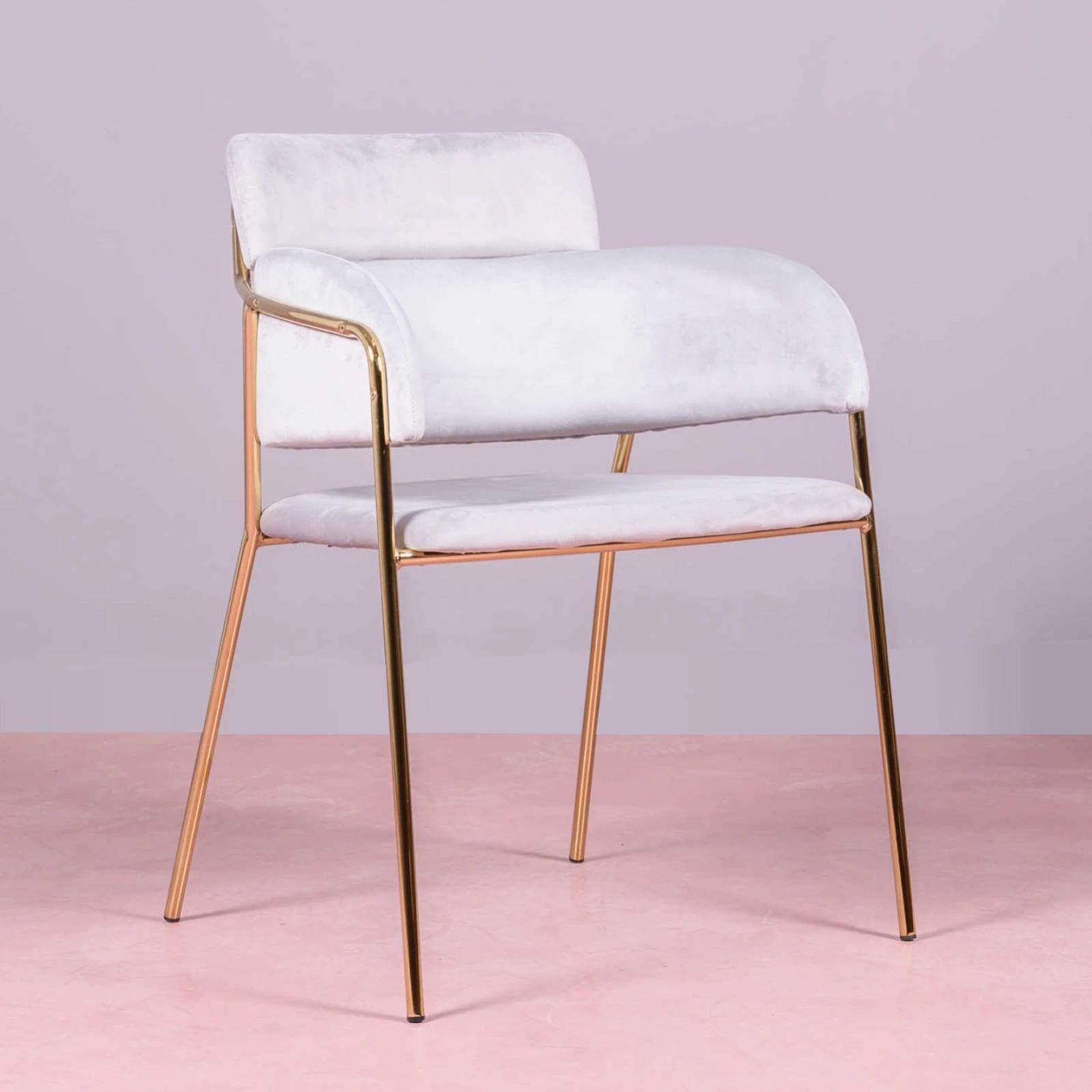 Sedia di design rivestita in velluto e gambe dorate - Cruiser | Leroy ...