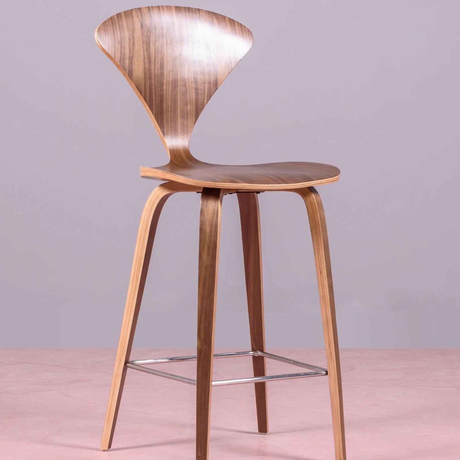 Sgabello da cucina scandinavo in legno naturale curvato (65 cm ...