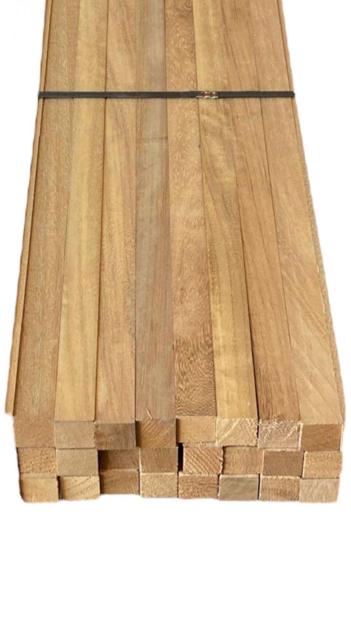 Pack de 10 listones decorativos de madera tropical en iroko cepillado ...