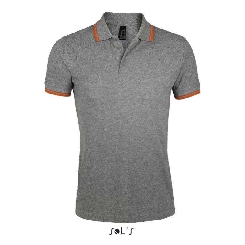Sol's - Polo homme PASADENA MEN - Gris / Orange - 2XL | Leroy Merlin