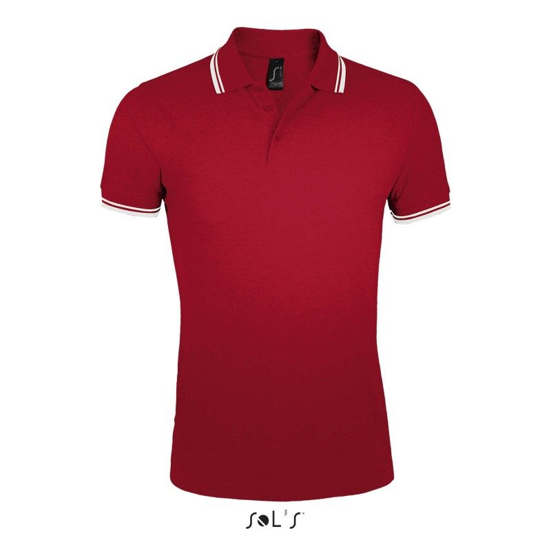 Sol's - Polo homme PASADENA MEN - Rouge / Blanc - XL | Leroy Merlin