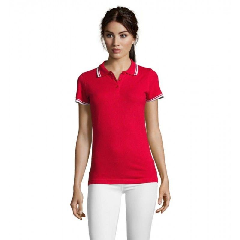Sol's - Polo femme PASADENA WOMEN - Rouge / Blanc - 2XL | Leroy Merlin