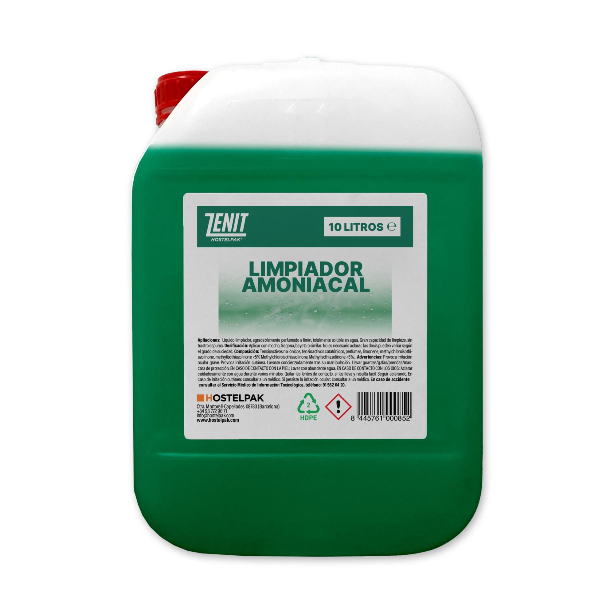 Hostelpak | 10L | Limpiador amoniacal Multiusos profesional, Para todo ...