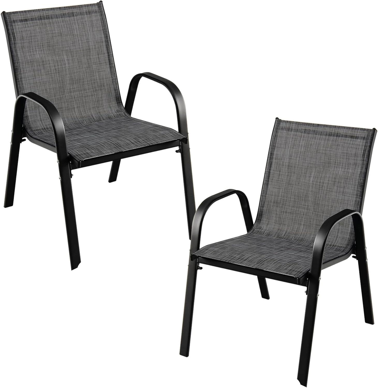 Lot de 2 Chaise de Jardin Exterieures Empliables,Charge Max 120kg ...