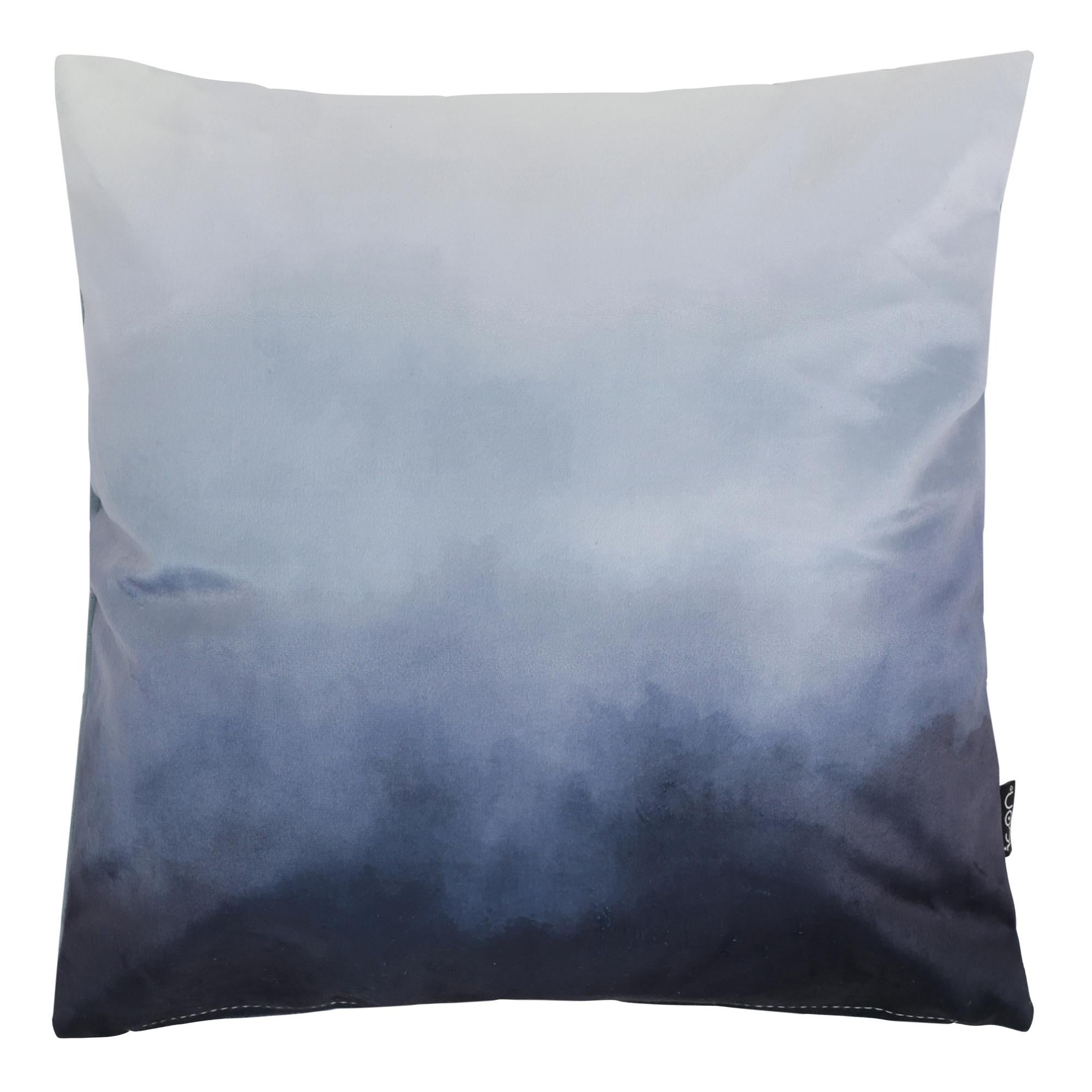 Coussin Icon en velours à motif dégradé bleu, 43x43cm | Leroy Merlin