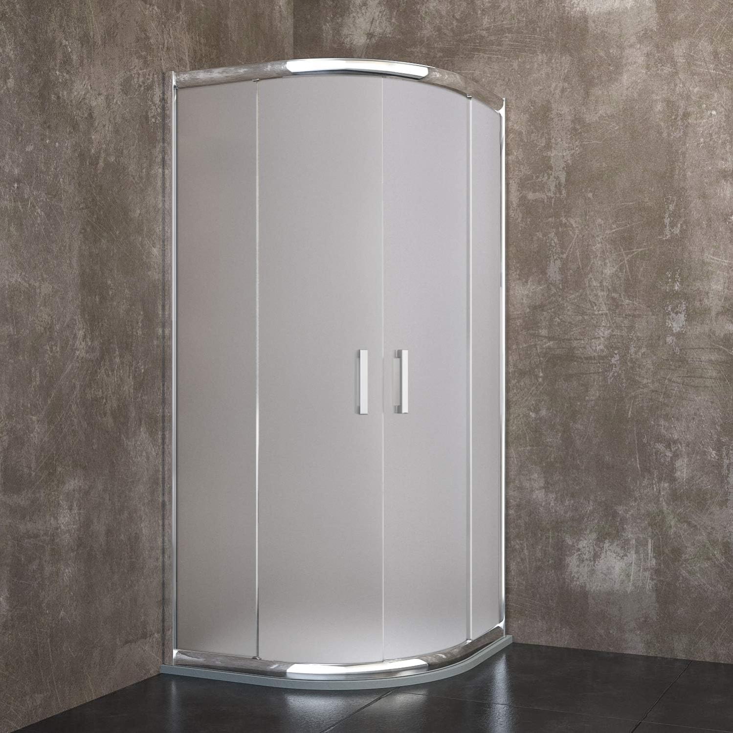 Box Doccia Semicircolare In Cristallo Temperato Satinato Opaco 6 mm ...