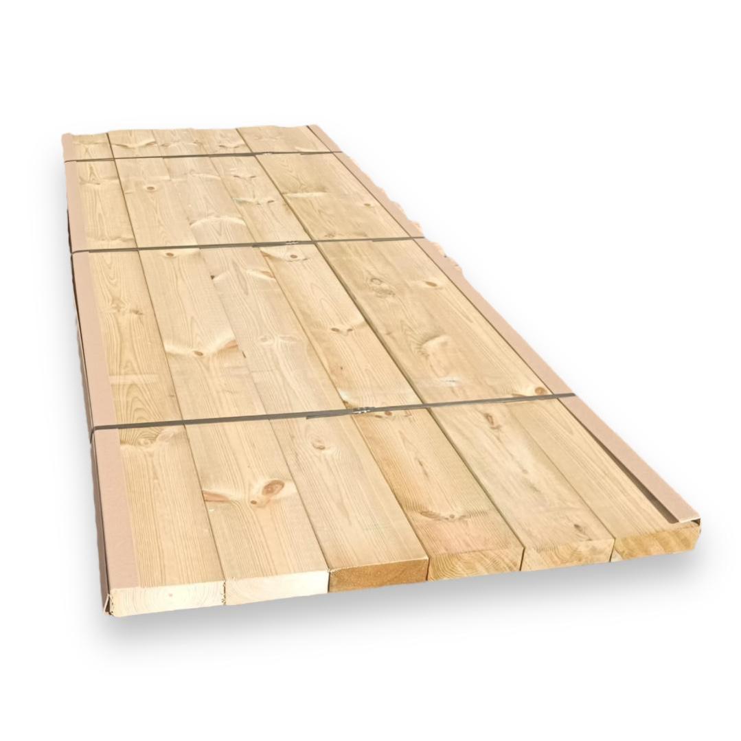 Pack de 6 planches (poutre) en bois de pin traité 45x145x2400 mm | Leroy Merlin