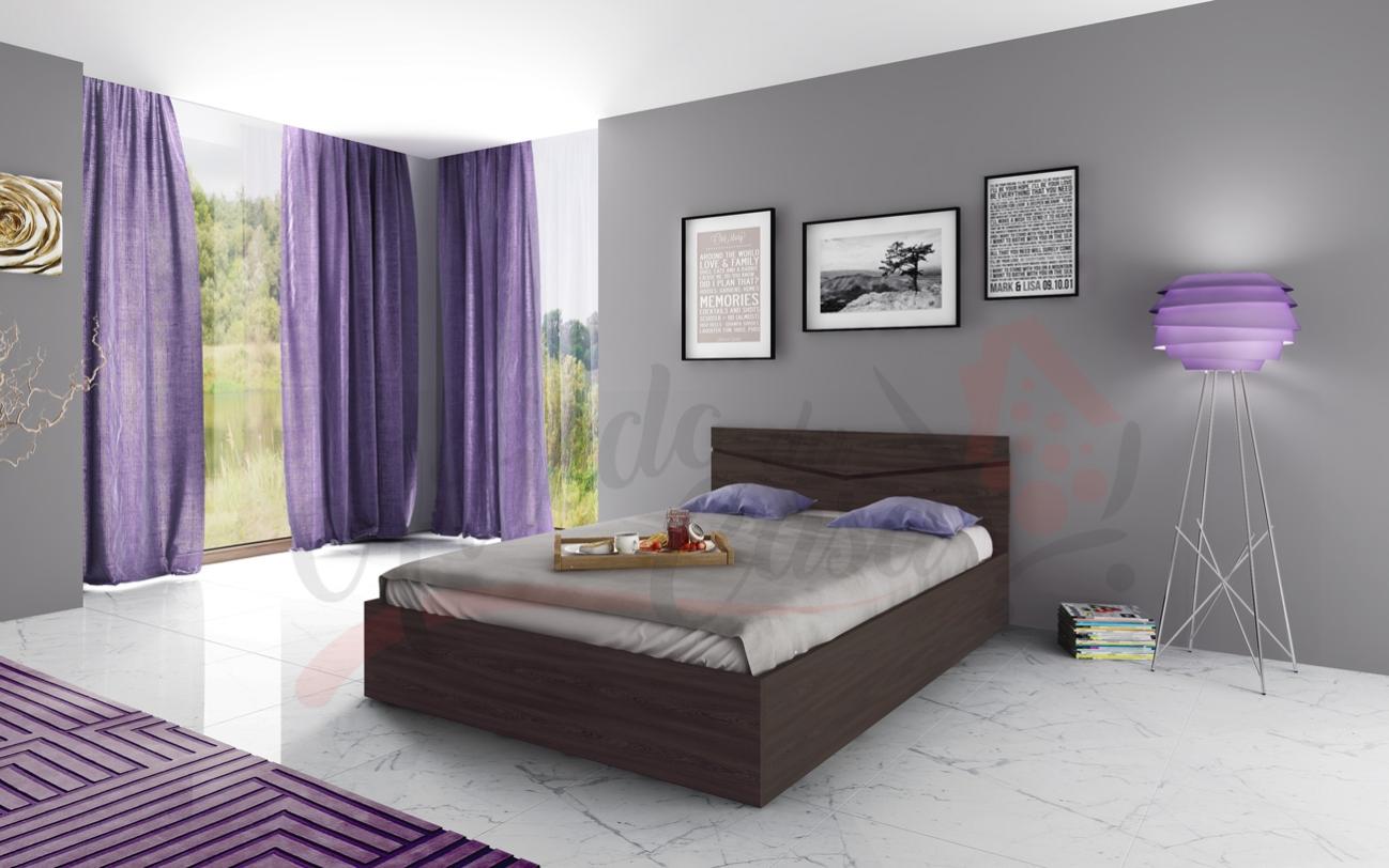 Letto contenitore una piazza e mezza effetto legno LI2010 190x71 wenge ...