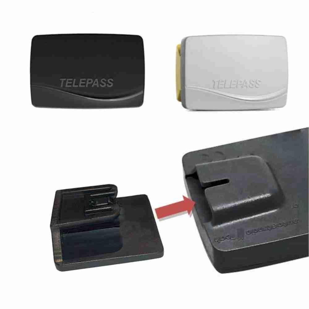 Supporto Telepass Auto Clip Fissaggio Adesivo Nuovo Modello Nero ...