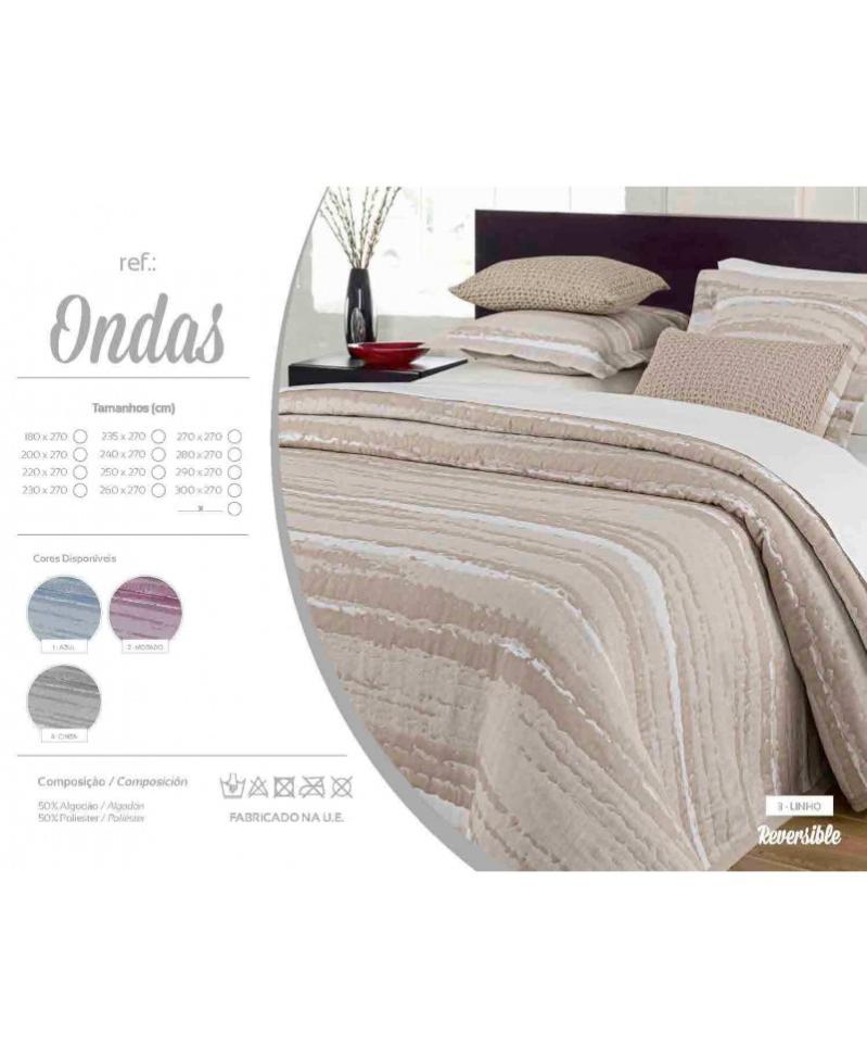 COLCHA DONATELLA ONDAS AZUL 090 cm. | Leroy Merlin