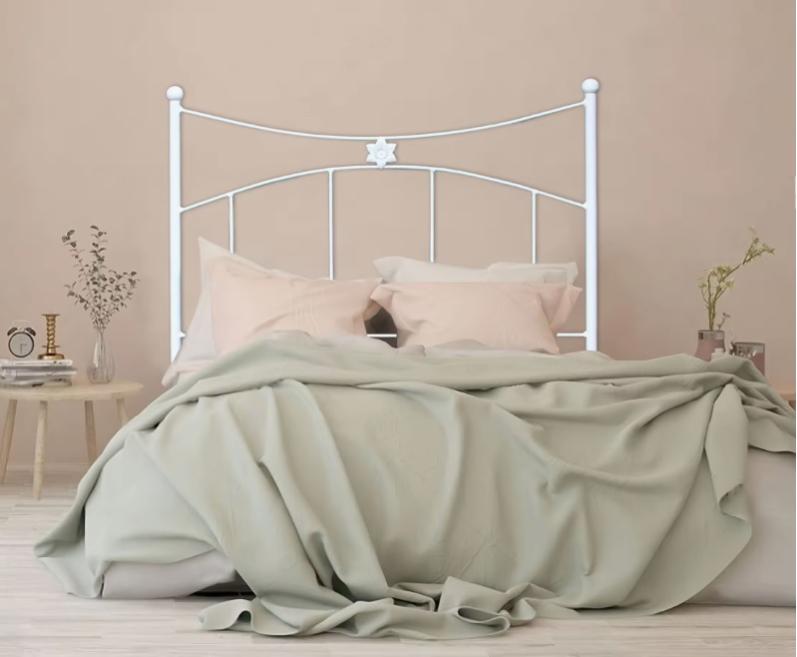Cabecero de forja Samu Roseta, color Blanco Cabezal para cama de 90 cm ...