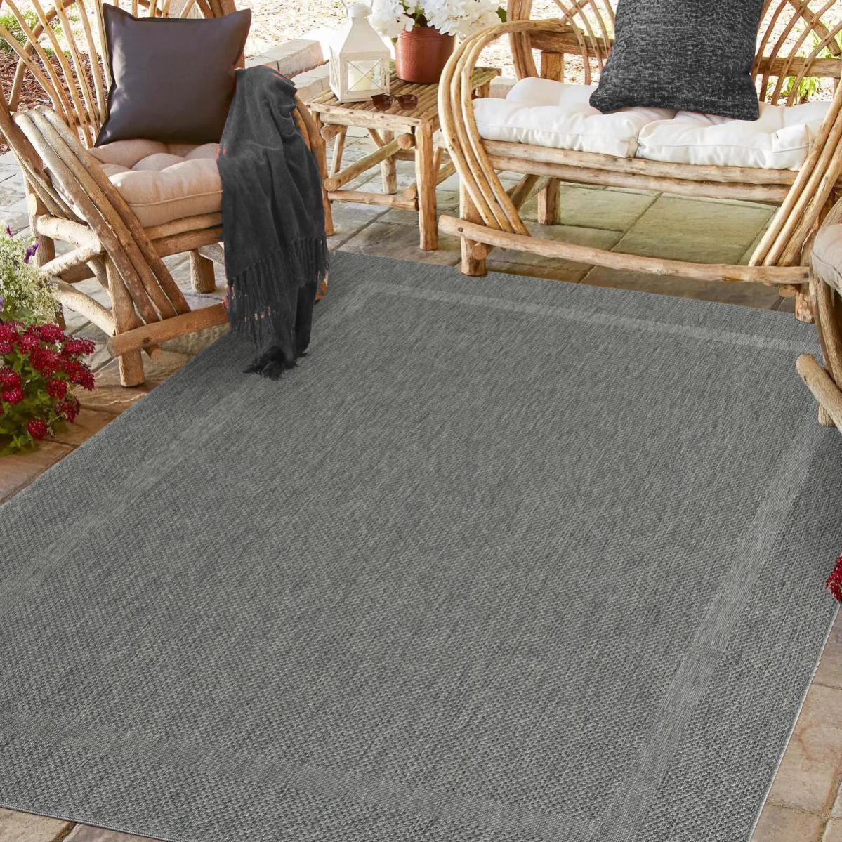 Tapis exterieur SQUAREXT 240x340 gris OEKO-TEX® | Leroy Merlin