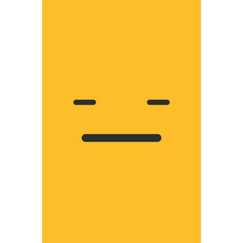 Sticker réfrigérateur et lave vaisselle, smiley blasé orange émotion ...