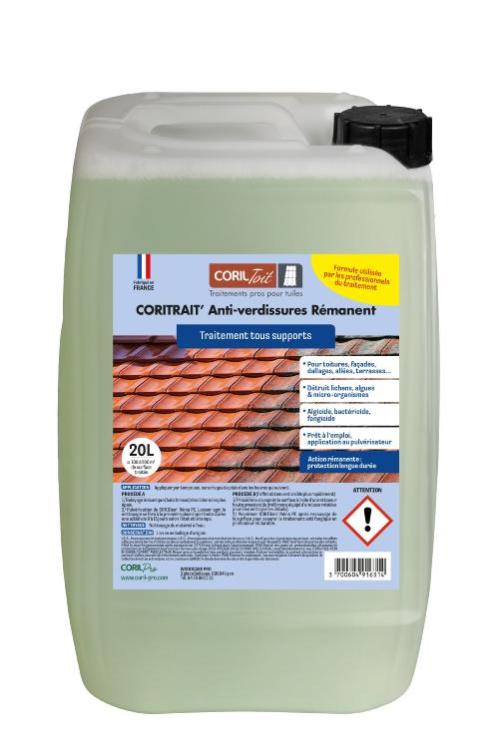 CORIL Traitement démoussant CORITRAIT' Anti-verdissures Rémanent 20L ...