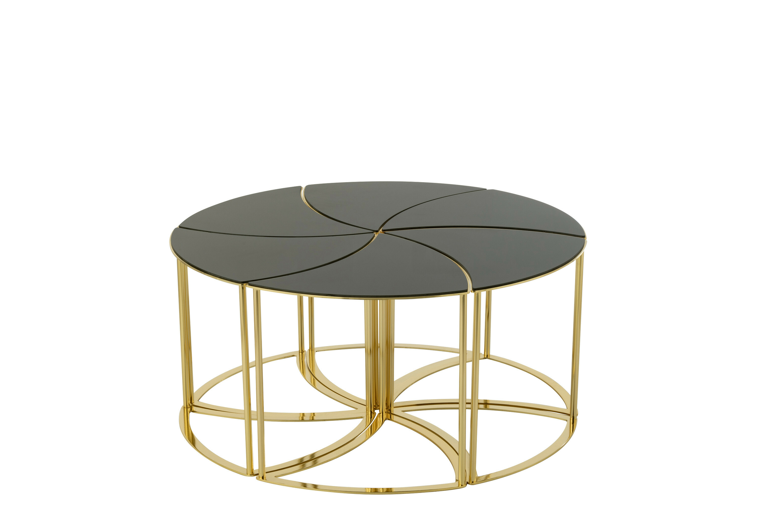 SET DE 6 TABLE TORNADO OR METAL/VERRE | Leroy Merlin