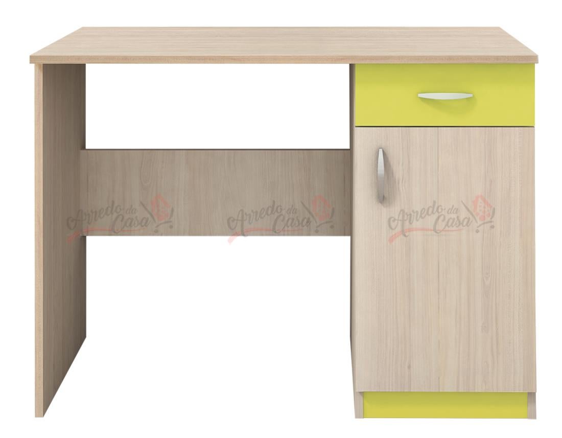 Scrivania da camera con un cassetto e un'anta SCG1 100x74 rovere sabbia ...