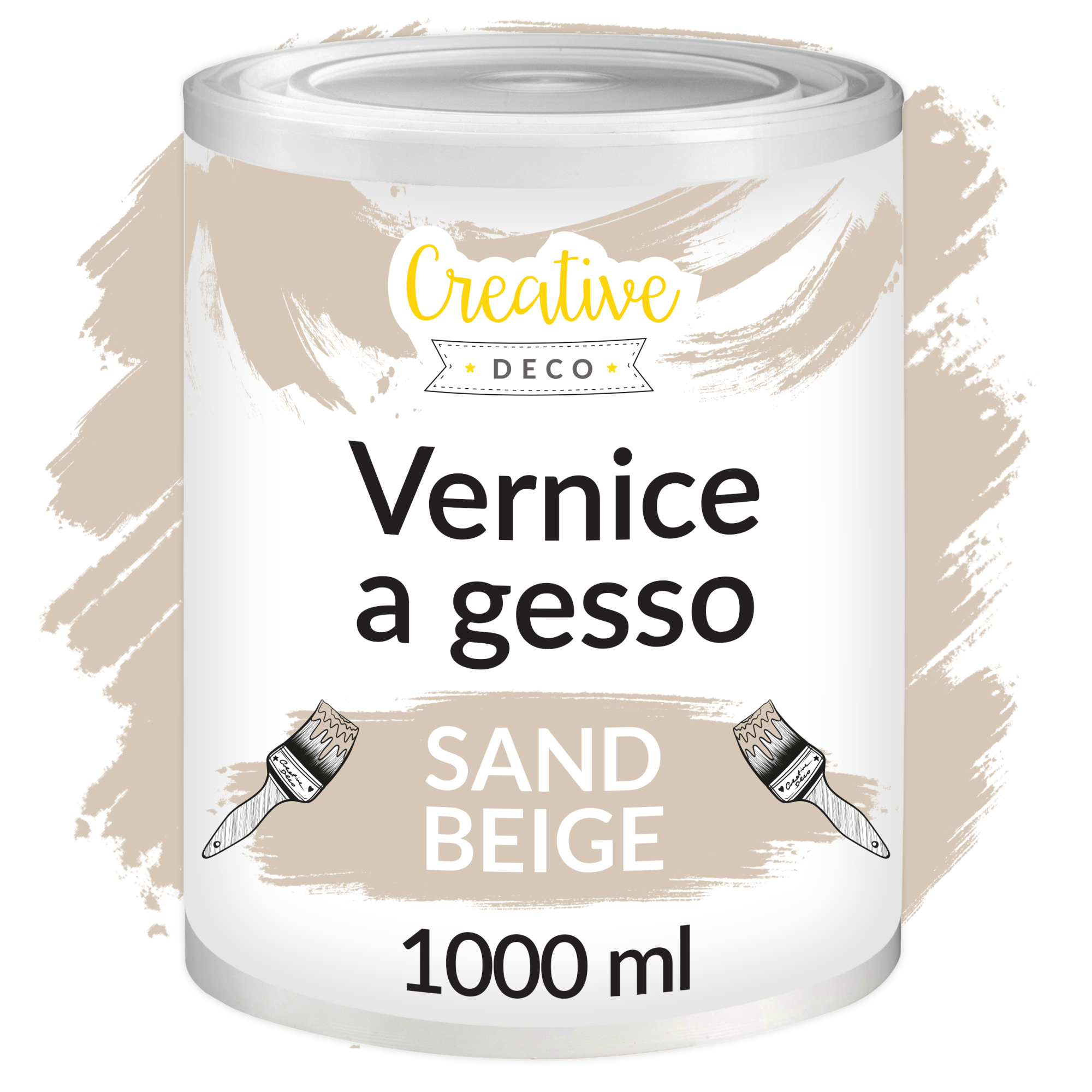 Creative Deco Vernice a Gesso Beige | 1L | Vernice per Legno Opaca ...