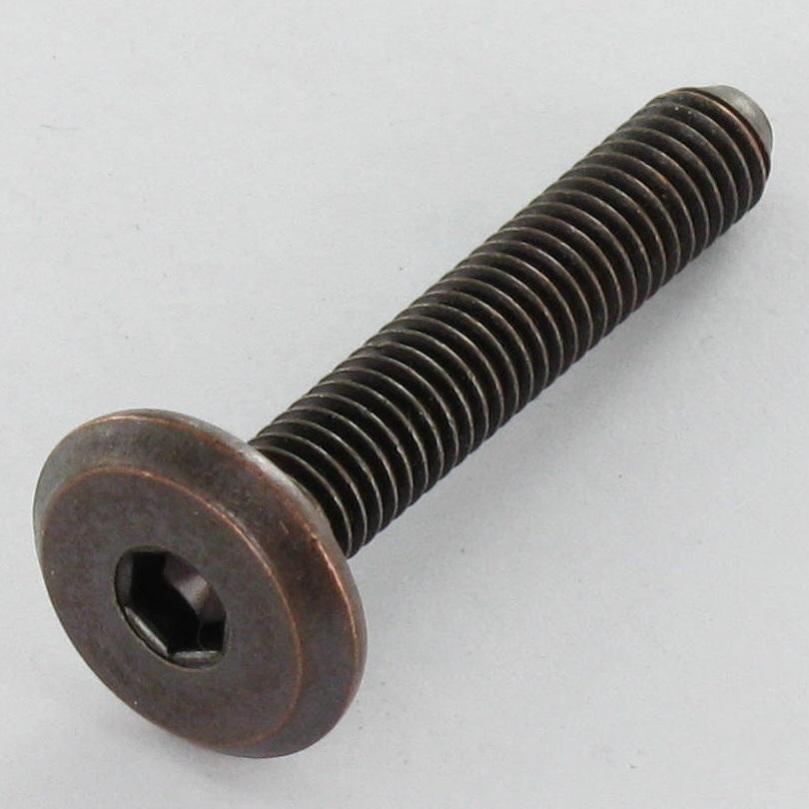 Vis métaux tête plate Clé de 5 HC5 M8X30 Acier brut BRONZE - 1 pièce ...