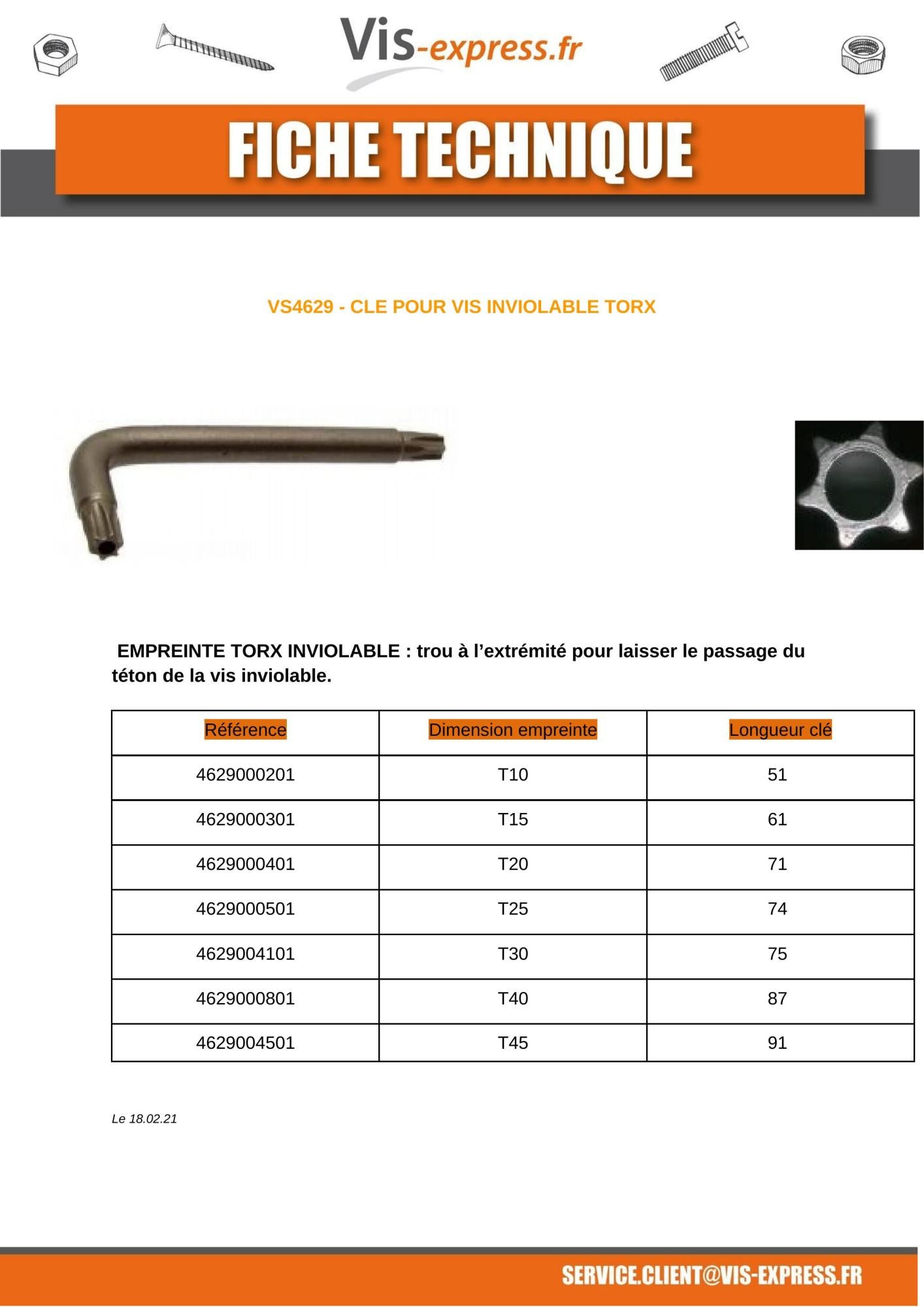 Clé Pour Vis Inviolable TORX T40 Acier brut - 1 pièce | Leroy Merlin