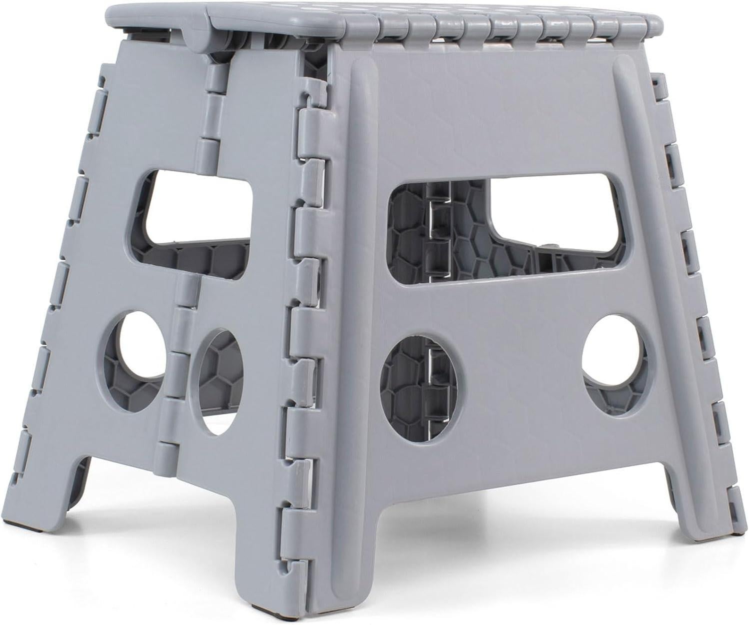 Tabouret Pliant PVC - Gris (H.32 cm x L.29 cm) | Leroy Merlin