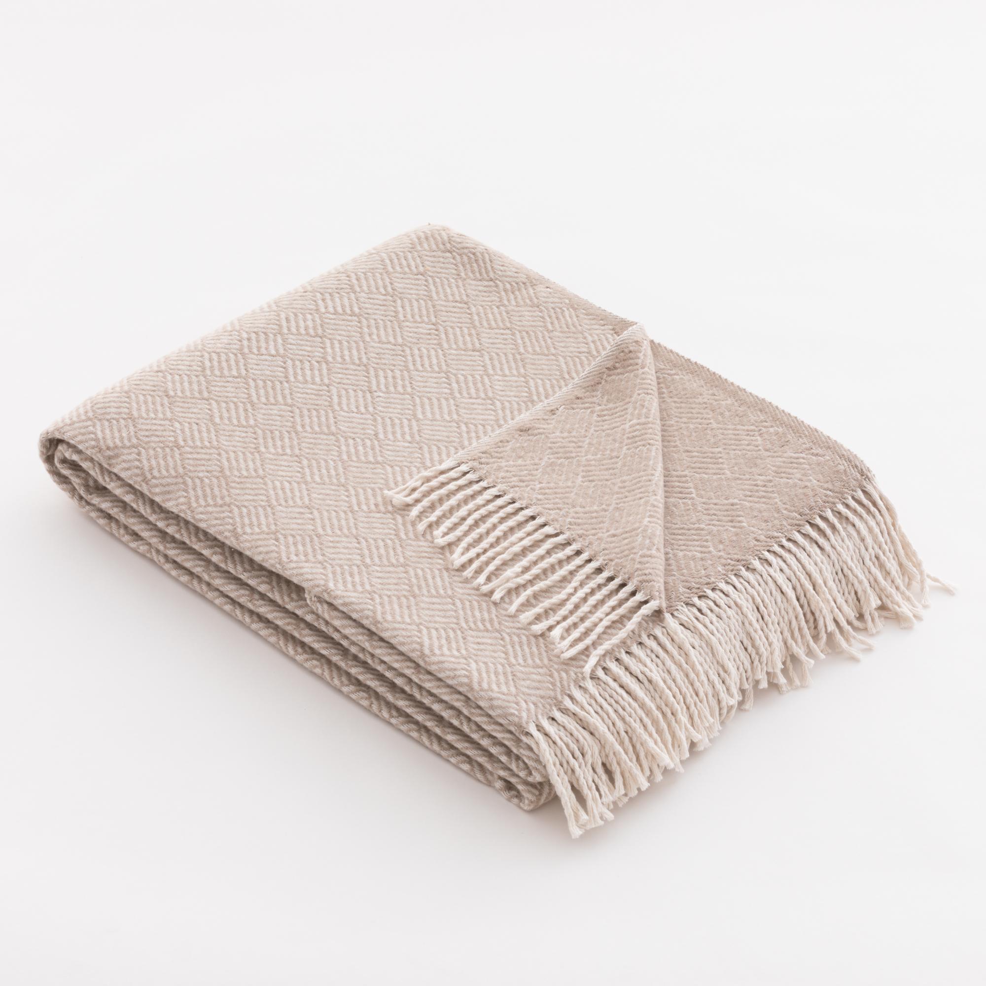 Manta Plaid Trail Beige - 130x170 cm, tacto felpa suave y transpirable ...