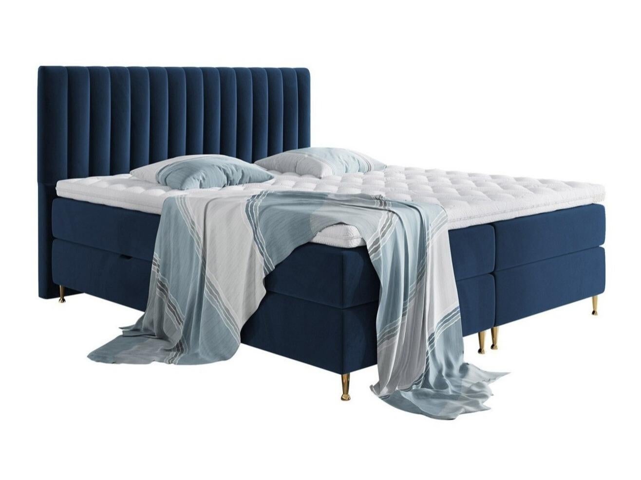 Letto continentale Cleveland 166, Continentale, Doppio, Blu, 160x200 ...