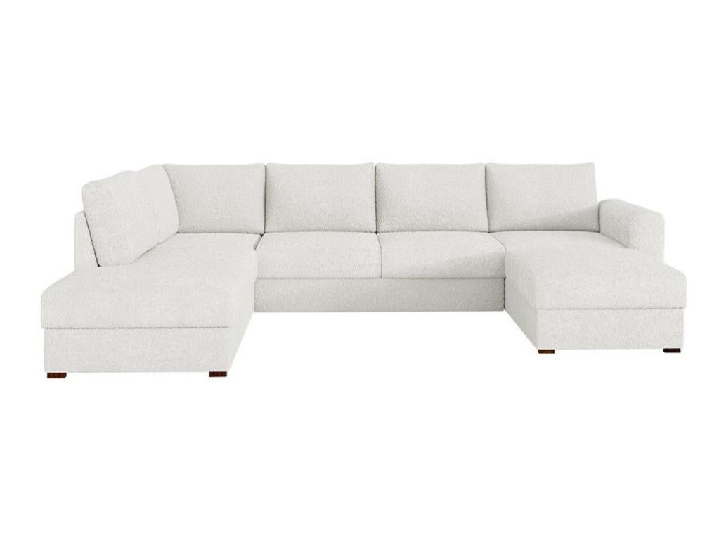 Divano angolare Miami 220, Bianco, Funzione di sonno, Scatola da letto ...