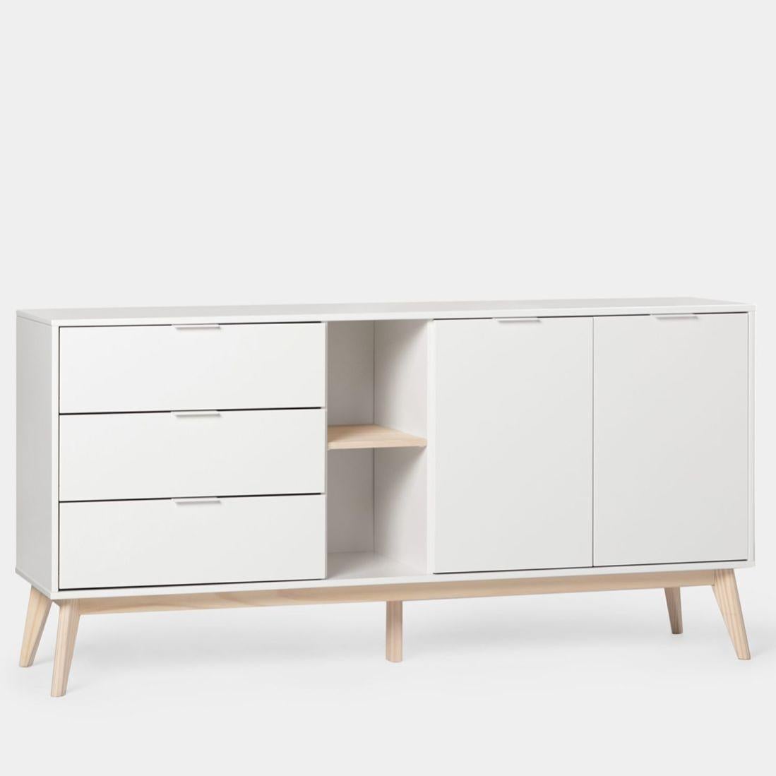 Buffet de style nordique laquée en blanc Troy | Leroy Merlin