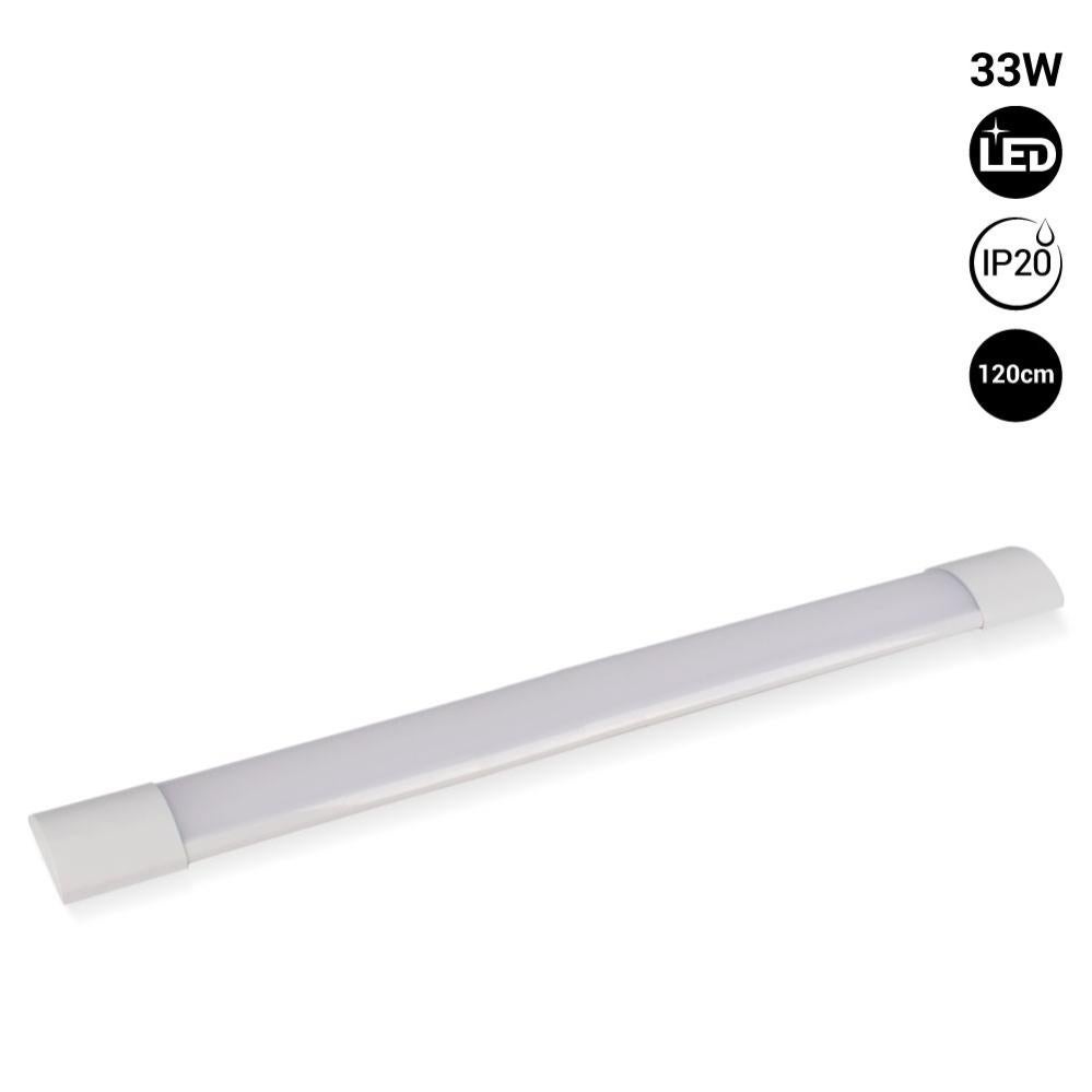 Luminaria lineal LED superficie - 33W - 120cm - IP20 - Blanco Frío ...