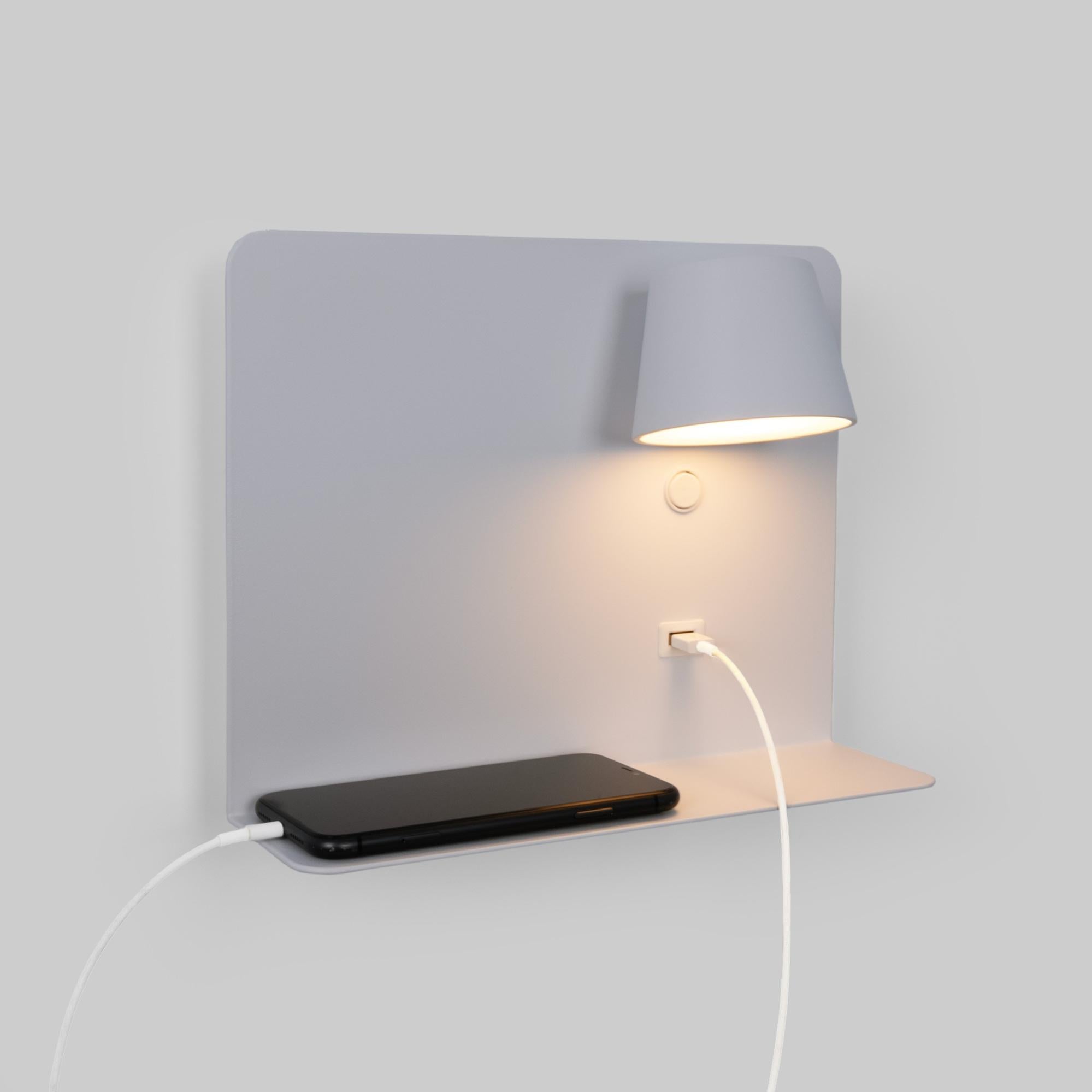 Lampada da lettura a parete con porta USB "BASKOP" - 6W - design ...