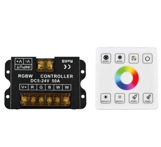 Controlador RGBW para tiras LED con panel táctil RF - 5-24V/DC | Leroy ...