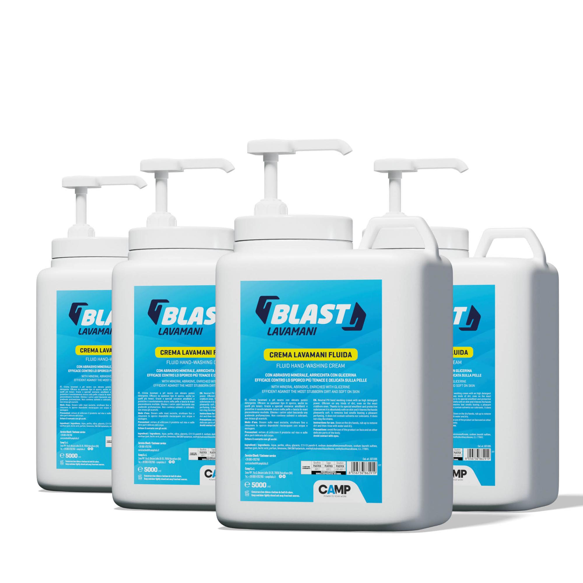 CAMP BLAST Crème Lavante Mains Fluide, avec Abrasifs Naturels, avec ...