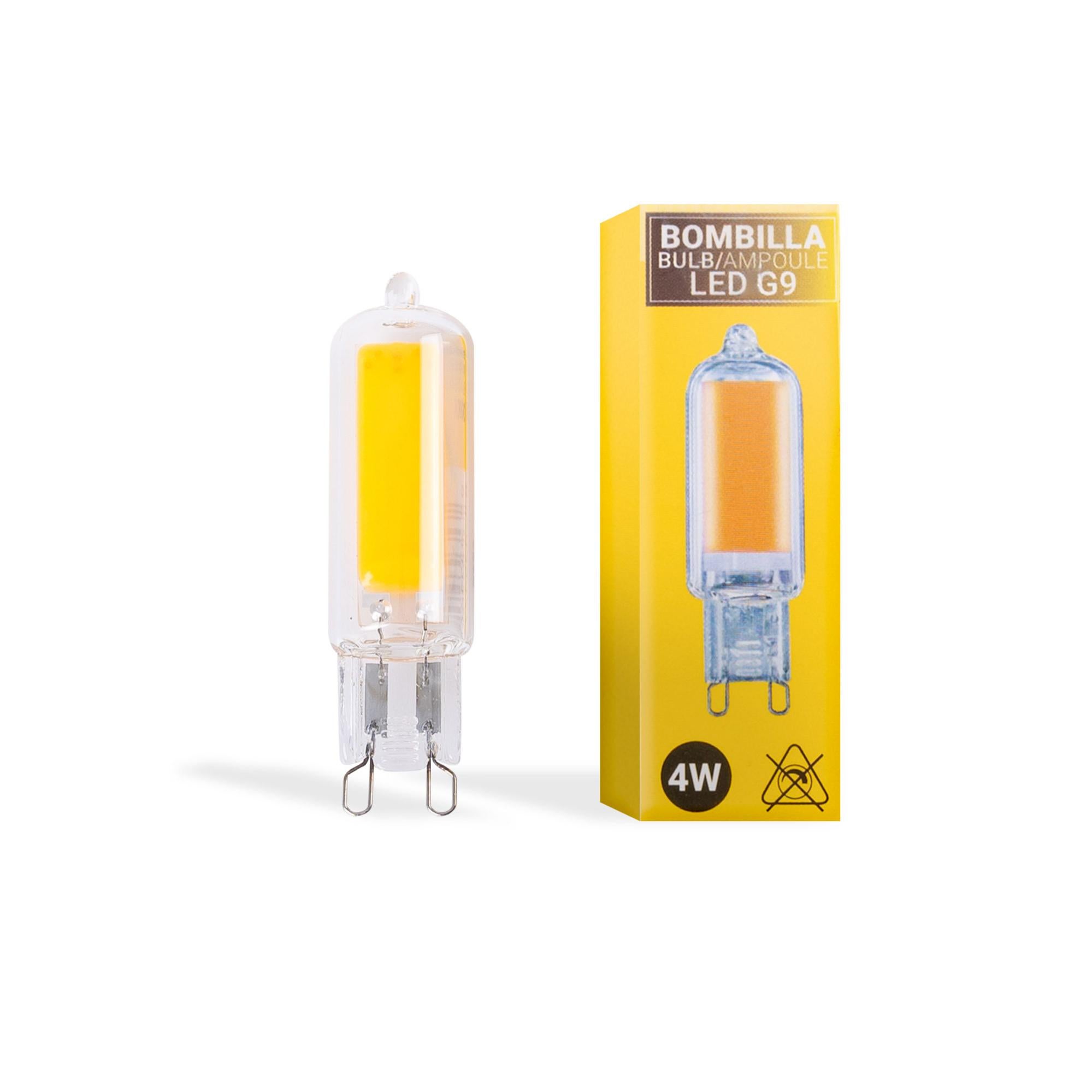 Bombilla LED G9 220-240V AC - COB - 360º - 4W - Blanco Cálido | Leroy ...