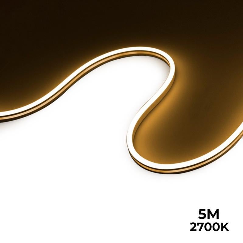 Neon Flex LED 24V DC - 6x13mm - 5 metri - Kit completo - 11W/m - IP67 ...