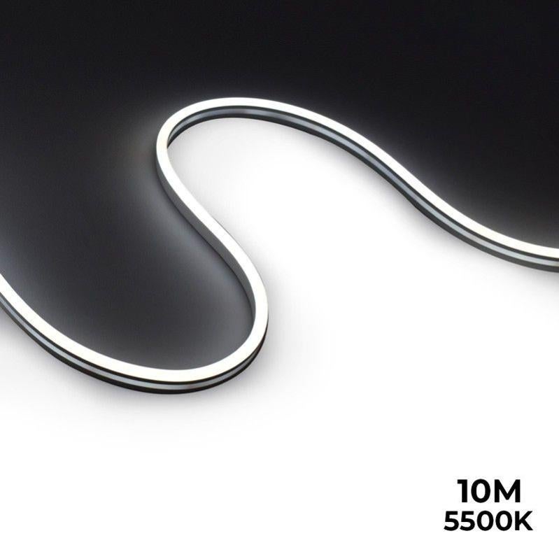 Neon Flex LED 24V DC - 10x18mm - 10 metri - Kit completo - 11W/m - IP67 ...