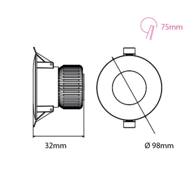 Spot Alexa SMD LED round black 8W 7000K | Leroy Merlin