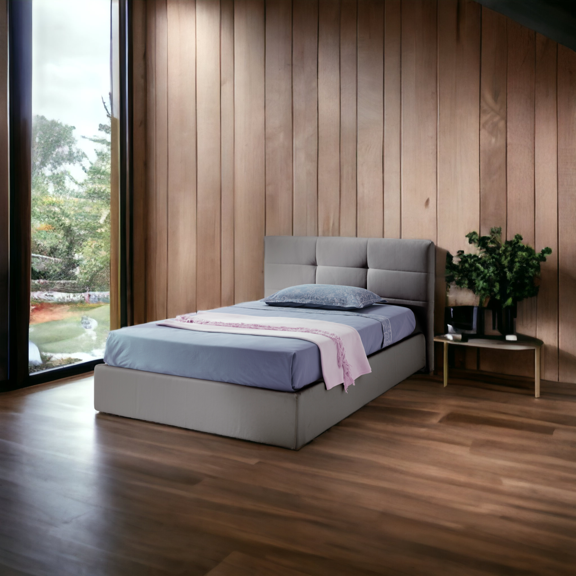 Letto LAVANDA UNA PIAZZA E MEZZA con contenitore - con Box Contenitore ...