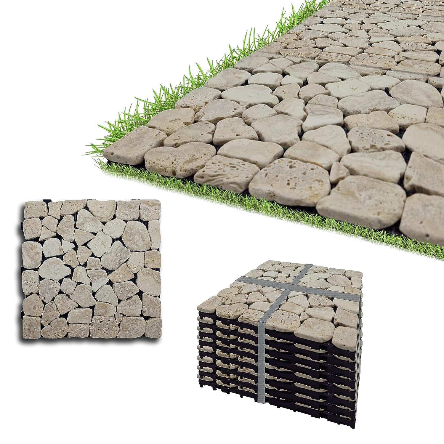 Pavimento Esterno Mattonelle ad Incastro 30x30cm (8 pezzi) 0,9 metri ...