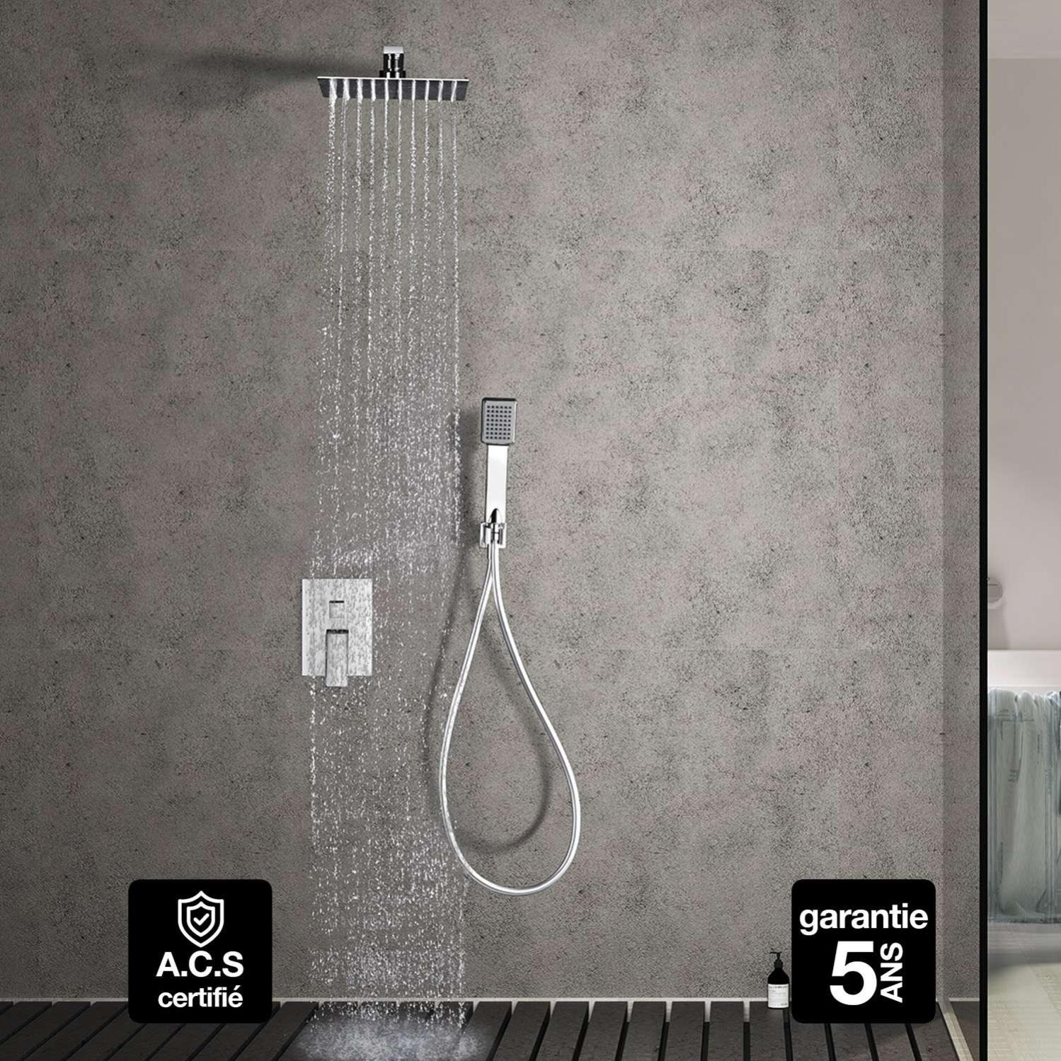 Colonne de Douche anti-calcaire Encastrée Chrome IMEX DUBLIN GPE006 ...