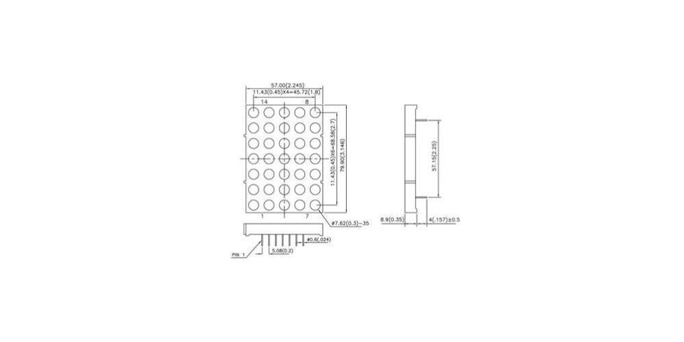 Auction TA30-11SRWA DOT MATRIX DISPLAY 76.2mm SINGLE COLOR DOT MATRIX ...