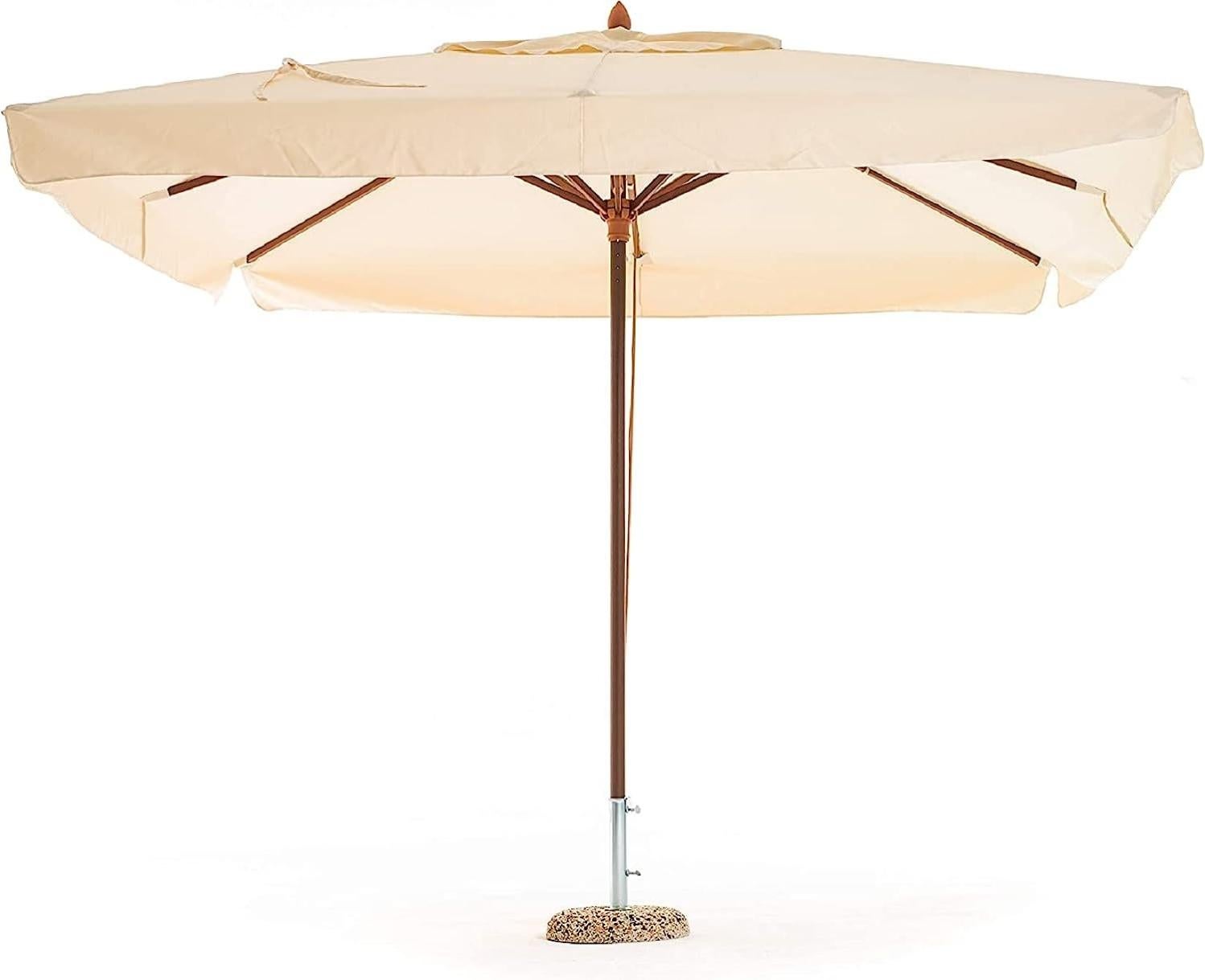 Ombrellone da Giardino in Legno a 8 Stecche con finitura in Ottone Telo 250gr/mq Impermeabile ...