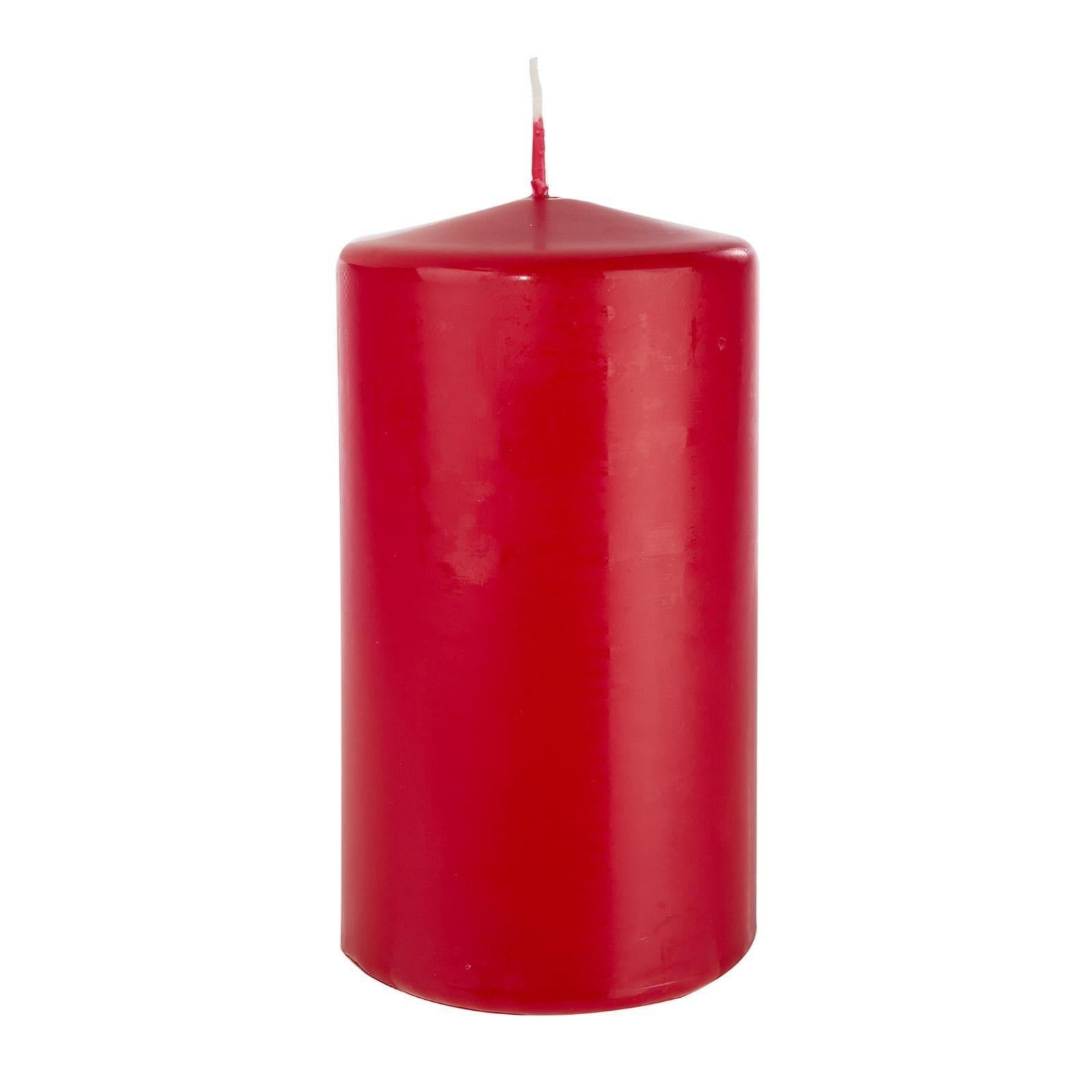 Candela cilindrica a cera colorata decorazione natalizia h 13 cm ...