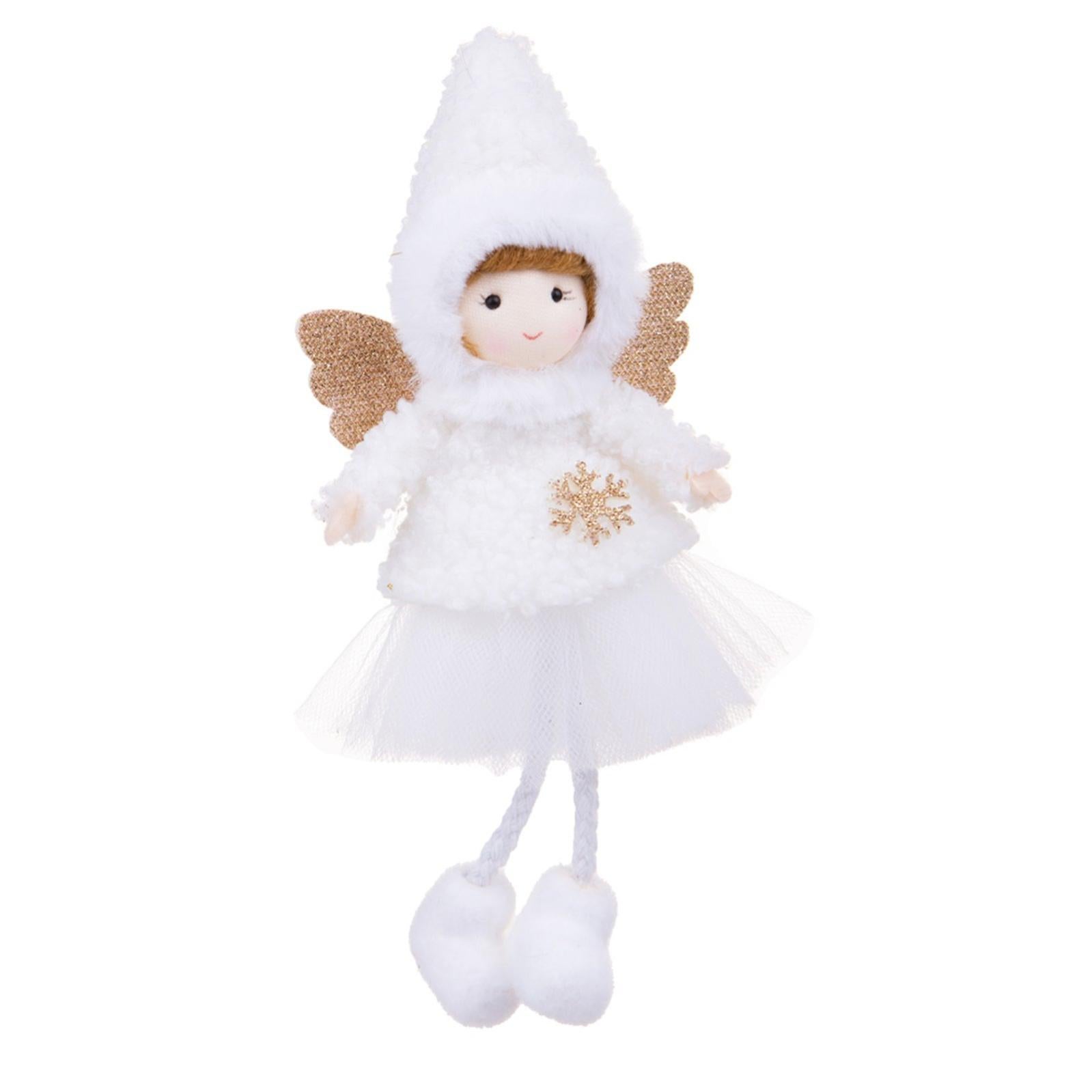 Bambina angelo con cappello, tutù ed ali, pupazzo decorativo da 19 cm ...